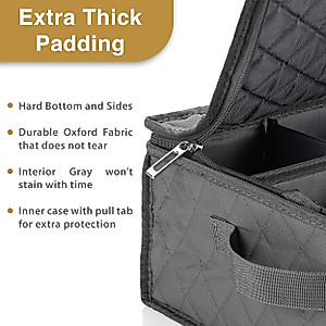 2 Pack - China Cup Storage Chest with 48 Compartments Total - 19" x 13" x 6.5"H - Customizable Dividers to Accommodate Different Glassware and Bar Glasses - Hardshell on Sides and Bottom - Gray