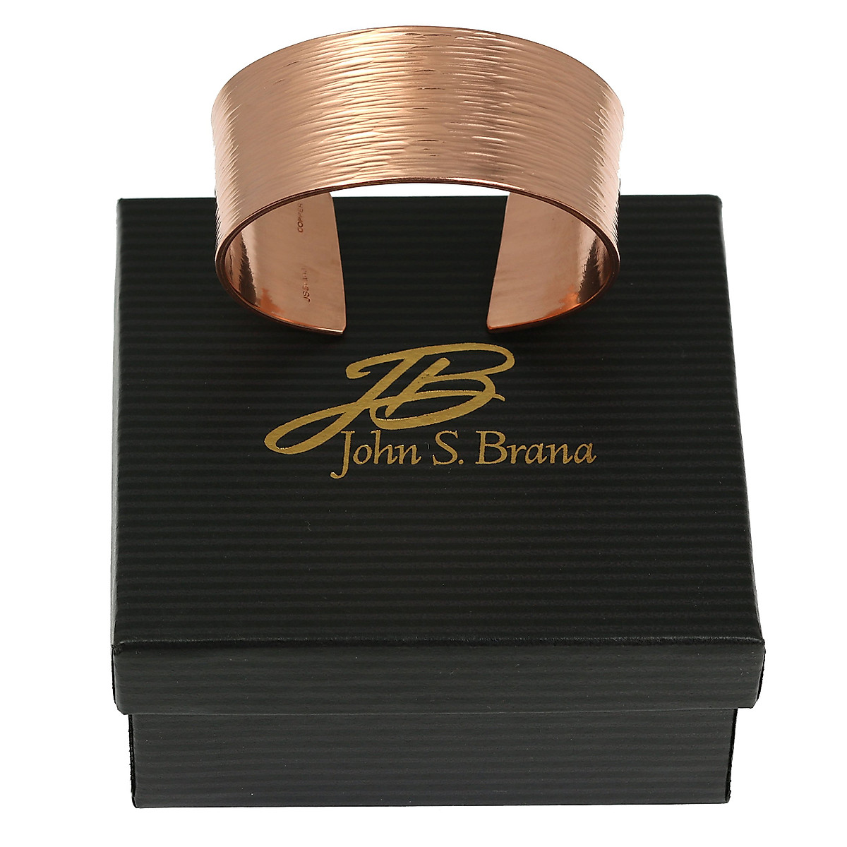 John S. Brana 1 Inch Wide Bark Copper Cuff Bracelet Handmade Jewelry - 100% Solid Uncoated Copper (8)