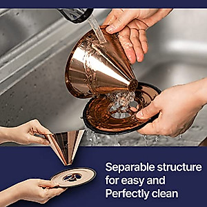 ireum Gourmet Pour Over Coffee Maker – Twill-Mesh, Paperless, Pour Over Drip Coffee Filter & Nonslip Silicone Base (1~2 Cup, 8oz.)