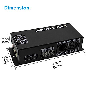 High Power Dmx Led Decoder Controller Led DMX 512 Dimmer Driver DC12V-24V for led rgb strip or lights (3 Channel(with digital display))