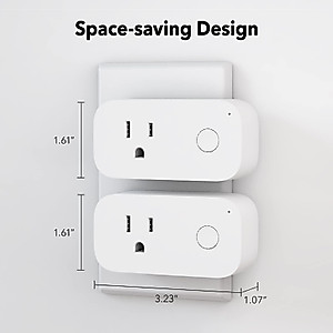 BN-LINK Smart Wi-Fi Plug Outlet Compatible with Alexa, Echo & Google Home, Remote Control, Timer Function, No Hub Required, 2.4G WiFi Only (4 Pack)