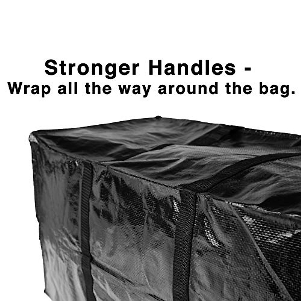 BAG-THAT! 10 Moving Bags, Heavy Duty Extra Large Stronger Handles Wrap Around bag Storage Totes Zippered Reusable Moving Supplies Clothes Attic Sports Garage Travel College