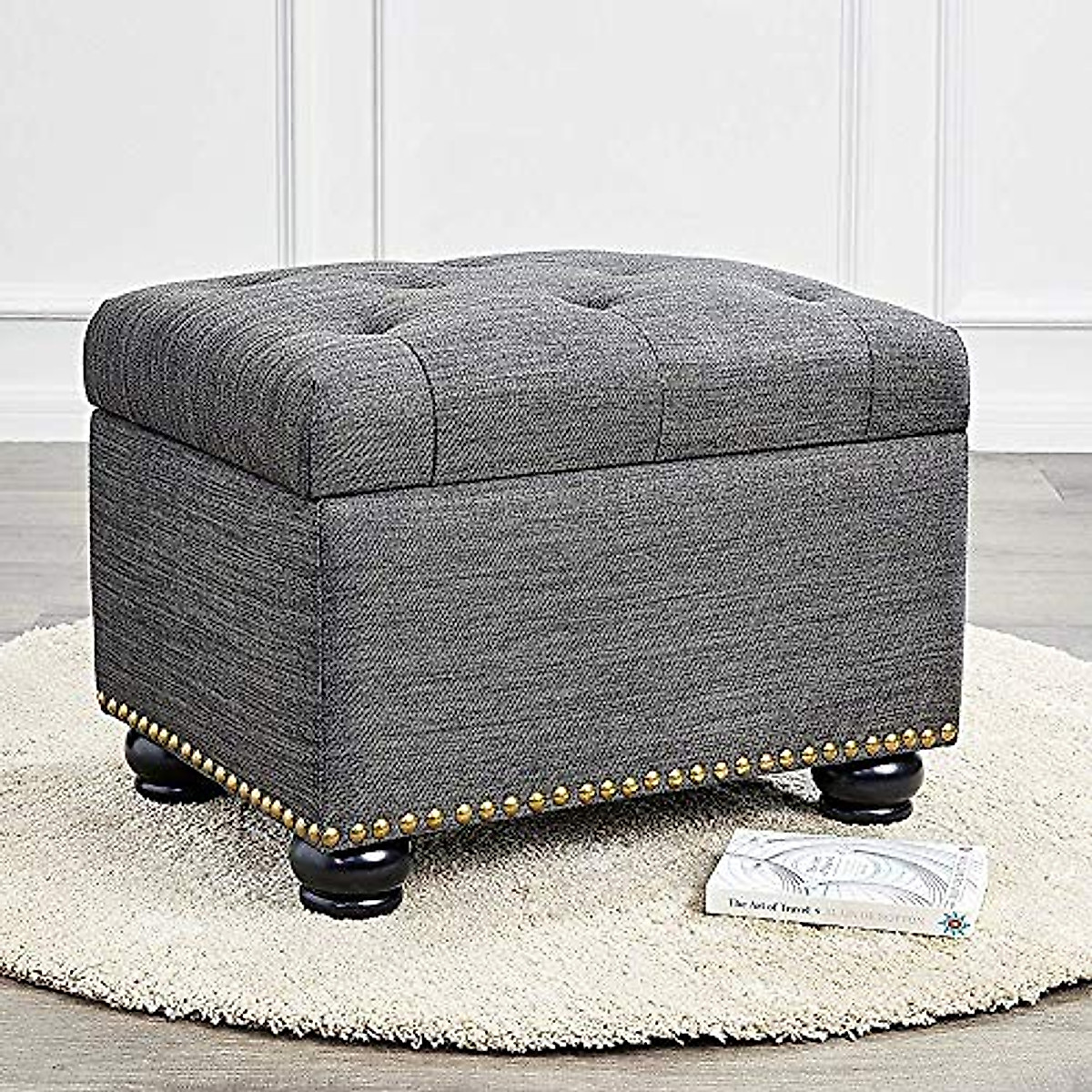 Mysummer 4PCS Round Furniture Bun Feet Replacement for Armchair Couch Sofa Cabinet Chair Loveseat Ottoman Dresser Legs … (Creamy White)