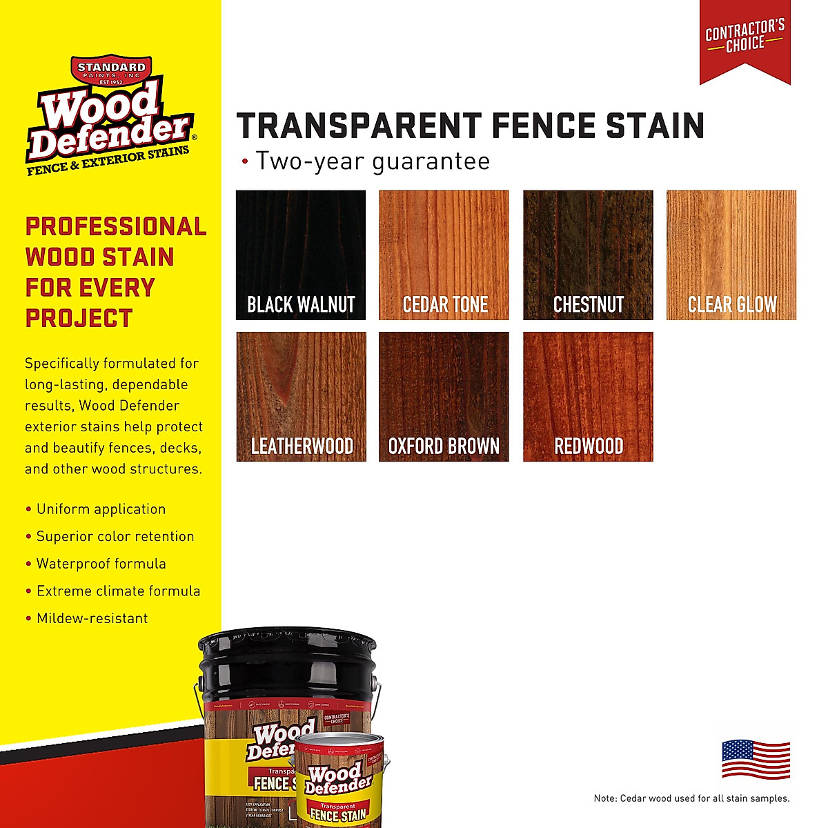 Wood Defender Transparent Fence Stain Clear Glow 5-Gallon