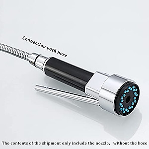 Gnimauhz Spray Gun Replacement Spring Kitchen Mixer Tap Faucet Pull Out Down Sprayer head Shower Head,Polished Chrome Finish,only for G 1/2 Male Connection