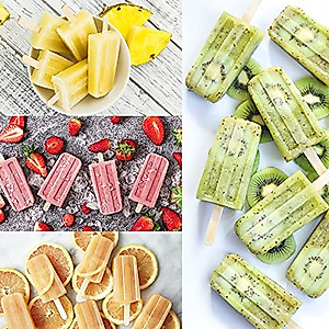 Silicone Popsicles Molds,Popcylce Molds,Food Grade Reusable Popsicle Molds for Kids,Homemade Popsicles Molds,Ice Cream Mold,Ice Pop Molds Maker with Popsicle Stick,Popsicle Bag,Funnel (Blue)