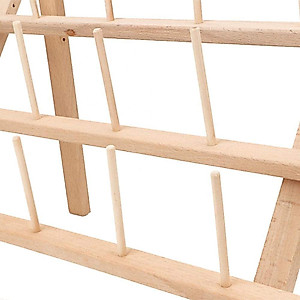 Foldable Large Thread Rack Wood Thread Holder 20 Spool Thread Storage Rack Thread Spool Stand Sewing Cone Storage Organiser, Sewing Quilting Embroidery Bobbin Orgainzer & Rack, Sewing Craft Tools