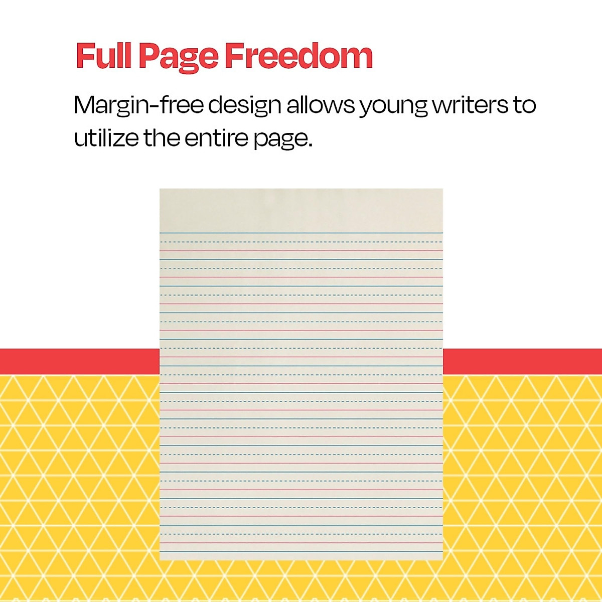 School Smart Zaner-Bloser Paper, 1/2 Inch Ruled, 8 x 10-1/2 Inches, 500 Sheets White