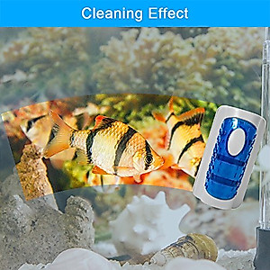 DaToo Aquarium Cleaner Fish Tank Glass Cleaner Algae Cleaner Scraper Magnetic Scrubber Algae Clean Brush, 2 Pcs, 1 Yr Warranty
