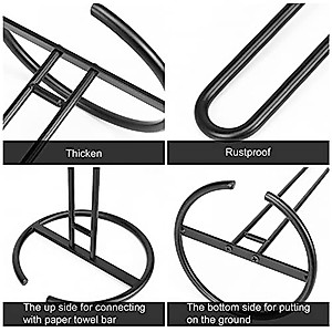 NearMoon Paper Towel Holder Countertop, Sturdy Kitchen Paper Towel Stand Dispenser-All Metal, Standard or Jumbo-Sized for Kitchen Countertop, Farmhouse, Living Room (1 Pack, Matte Black)