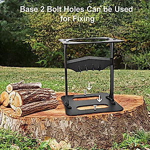 Kesfitt Firewood Splitter,Kindling Splitter with Storage Bag,Manual Wood Splitter,Safe Kindling Log Splitter Wedge,Heavy Duty Firewood Cutter for Fireplace Home Camping,12" x9.8"