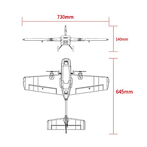 SoloGood HEE Wing T-01 Fixed Wing RC Plane, 730mm Fixed Wingspan PNP EPP Foam RC Airplane, Easy Control for Beginners
