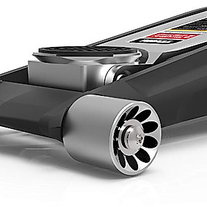 Torin TAM820010L Hydraulic Low Profile Aluminum Racing Floor Jack with Dual Piston Quick Lift Pump, 2 Ton (4,000 lb) Capacity, Black