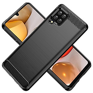 KOARWVC Phone Case for Galaxy A42 5G Case, Samsung M42 5G SM-A426U, Carbon Fiber Shockproof Rugged Shield Soft TPU Back Cover Cases for Samsung Galaxy A42 (Black)
