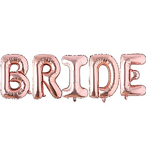 40" Bride Rose Gold Huge Balloons for Shower Bachelorette Party Decorations