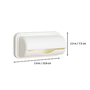 Garbage Bag Dispenser Roll Holder, Wall Mount Plastic Trash Bag Dispenser Single Side Loaded Organizer Storage Box Holder for Garbage Bag Grocery Bag Plastic Bag, 3pcs