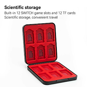 YOCORE Switch Game Holder Case for Switch/OLED with 12 Cartridge Slots, Portable Storage Card Box Games Holder Organizer for Switch, Lite, OLED Game Cards -P5