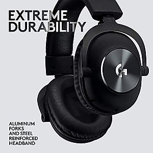 Logitech G PRO Gaming Headset for Oculus Quest 2 - Oculus Ready - Custom-length Cable - PRO-G Precision Gaming Audio Driver - Steel and Aluminum Build - Low-Latency 3.5 mm Aux Connection