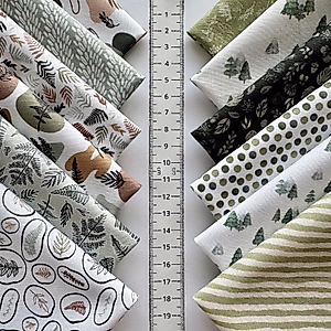 Precut Quilting Fabric Squares – 100% Cotton 60pcs 8 x 8 inches (20cm x 20cm) Sewing Fabric Bundle for Patchwork and Crafts, Turkish Cotton (Eco Style, #10)