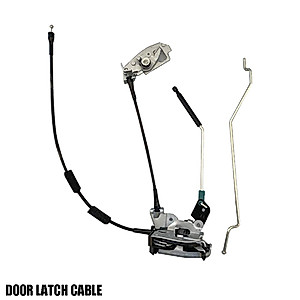 Unikpas Door Latch Assembly w/Cable & Rod Compatible for Ford E150 E250 E350 Van 1992-2019 Rear Right Side Replace Door Lock Latch Actuator AC2Z15431A02A 6C2Z-15431A02-AA