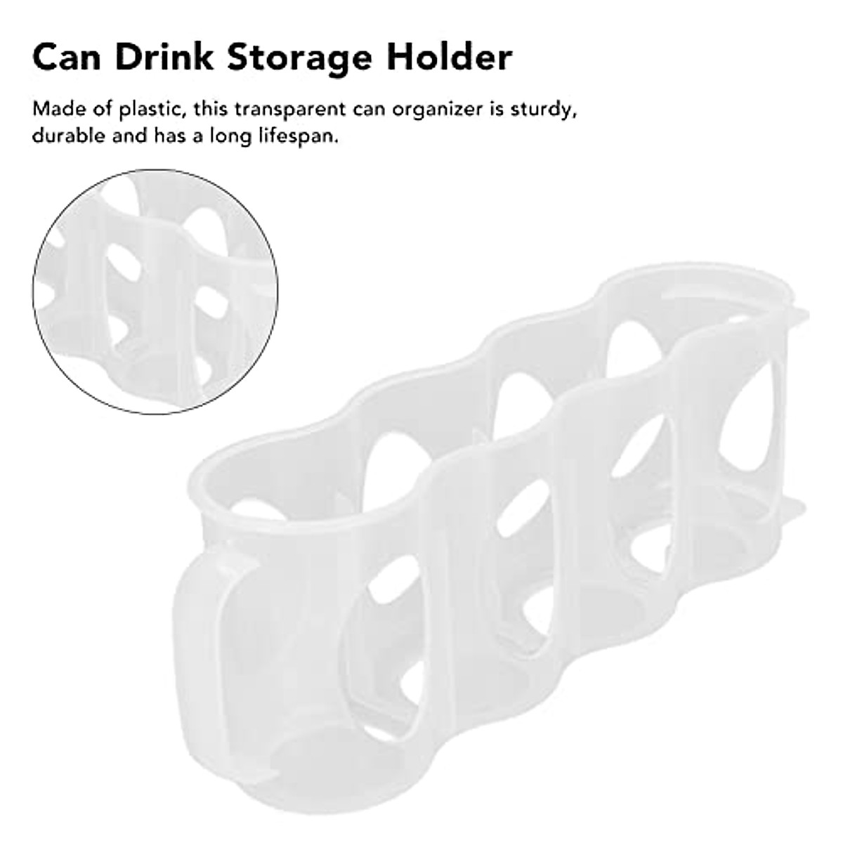 Can Storage Box, Transparent Reusable Can Drink Storage Holder Organizer with Handle for Refrigerator Cabinets