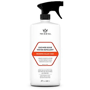 TriNova Shower Door Protectant - Glass Water Repellent - Shower Door Glass Sealant - Causes Water Beading - Prevents Soap Scum and Hard Water Buildup - 18 fl oz