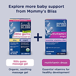 Mommy's Bliss Organic Baby Bedtime Drops + Overnight Immunity Support*, Promotes Restful Night, Melatonin Free, Age 4 Month+, 2 Fl Oz