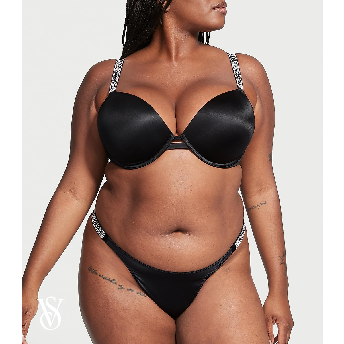 Victoria's Secret Women's Thong Underwear, Women's Panties, Very Sexy Collection Black (M)