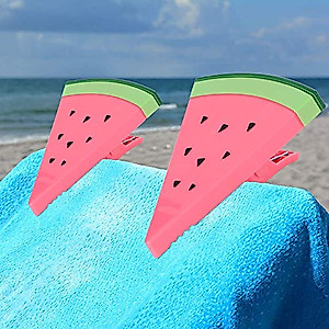 Jinyank Portable Beach Towel Clips Watermelon Shaped Windproof Clothing Clips for Pool Loungers Clothes Quilt Blanket Sunbeds Sun Lounger