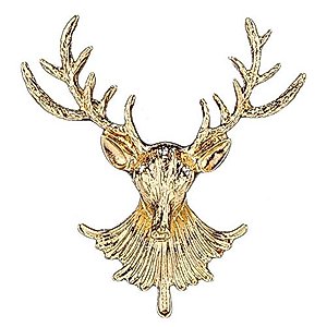ALIWS Brooch，Button，Pin，Corsage，Boutonniere, Christmas Deer Gold Men and Women Cute Christmas Christmas Party Cheeky Shameless Practical and Popular Lovely