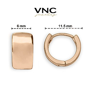 VNC Jewelry | 18K Gold Hoop Earrings for Women | Gold Plated Hypoallergenic Lightweight Earrings | Jewelry for Women | Perfect for Any Occasion with a Long-Lasting Finish