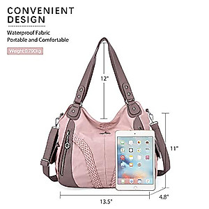 Purses and Handbags Women Fashion Tote Bag Shoulder Bags Top Handle Satchel Purses Washed Synthetic Leather Handbag