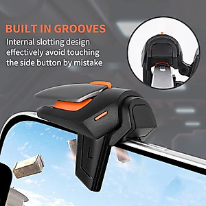 Newseego for PUBG Game Controller Trigger, [1 Pair] New Version Smart Phone Game Controller Gamepad Large Thickness, Sensitive Aim & Shoot PUBG Triggers for iOS/Android-Black.