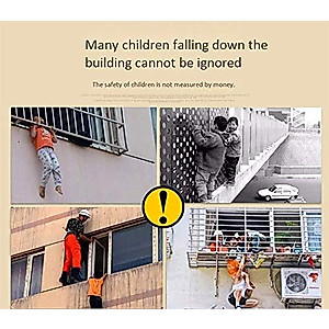 MAGFYLY Banister Guard net Child Safety Net Stair Fall Protection Netting Balcony Protection Nets Indoor and Outdoor Fence Net Yellow Nylon Rope Net Climbing Net Garden Decorative Fence Net 2x3m