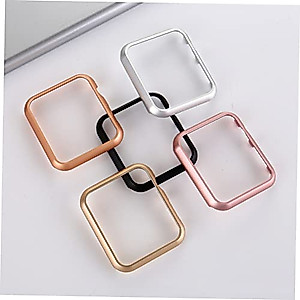 UKCOCO Watch Frame 2pcs metal screen metal gold apples s watch 40mm screen protector 44mm watch case watch bumper watch cover protective film strap aluminum alloy dial