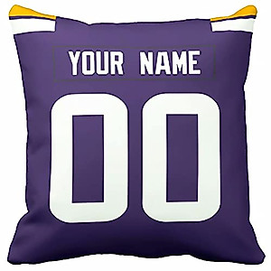 Throw Pillow 2 Packs Custom Any Name and Number for Men Youth Boy Gift