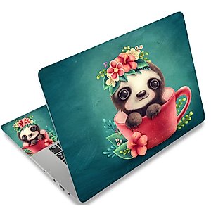 15 15.4 15.6 Inches Laptop Skin Sticker Universal 12.1 13 13.3 14 Inches Netbook Skin Sticker Personalized Reusable Notebook PC Art Protector（Cute Teacup Bear）