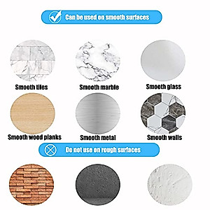 6 Pieces Shower Caddy Adhesive Replacement Set Bathroom Adhesive Hooks Sticker with Shower Caddy Connector,Compatible with Shower Caddy Basket Bathroom Shelf