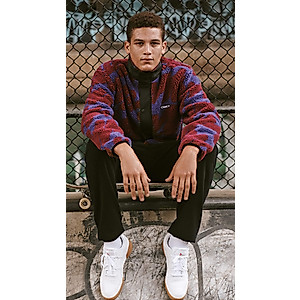 Reebok Men Workout Plus Sneaker, White/Carbon/Classic red, 9