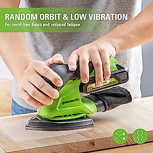 Greenworks 24V Cordless Finishing Sander 11,000 OPM, Tool-Only (Battery and Charger Sold Separately)