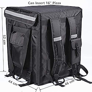 Richway 96L Big Capacity Food Delivery Backpack, Black