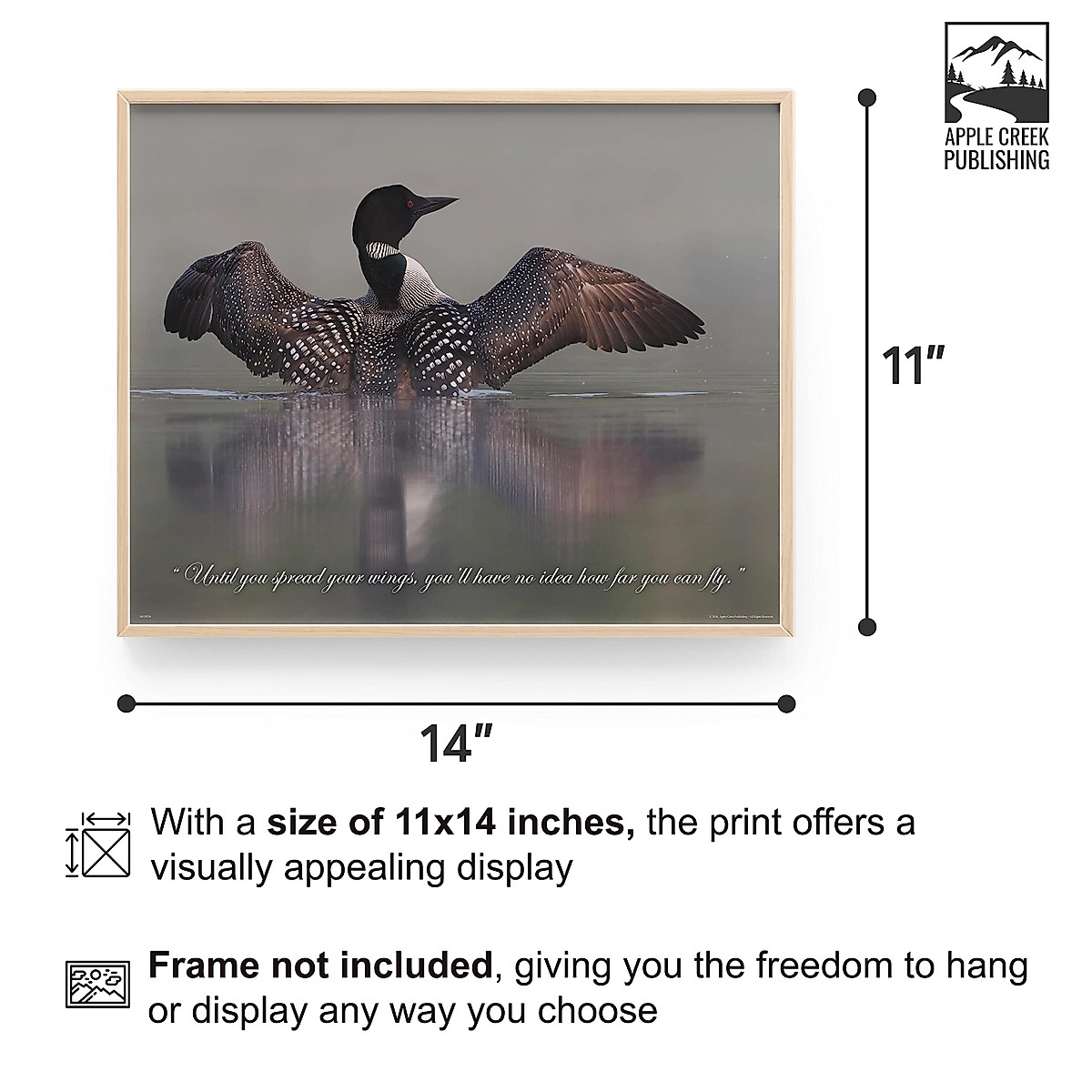 Common Loon Motivational Inspirational Poster Art Print Reproduction 11x14 Call Wall Decor Pictures