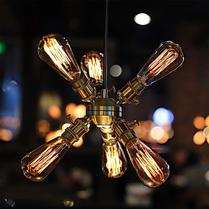 LUXON Edison Bulbs,Antique Vintage Style Incandescent Light Bulbs,Dimmable Amber Warm,60W E26 Base for Wall Sconce Pack of 2