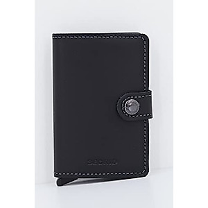 Secrid mini wallet genuine black leather with RFID protection / with one click all cards slide out gradually