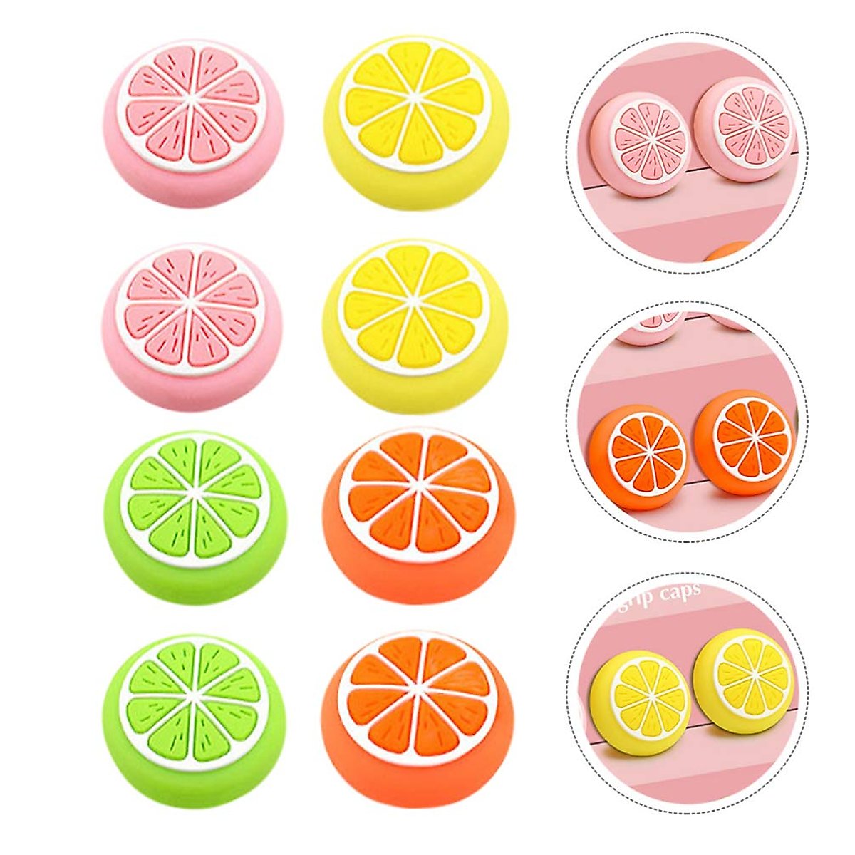 8pcs Handle Button Cap Joystick Grip Button Cover Joystick Caps for Joystick Cover Joystick Grip Button Cap Thumb Stick Cap Joystick Thumb Grip Joystick Protective Caps
