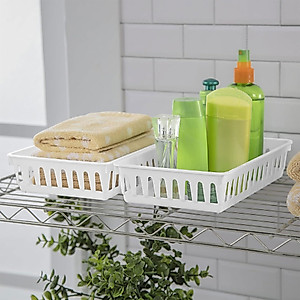 Sterilite 16068024 Storage Tray, White, 24-Pack