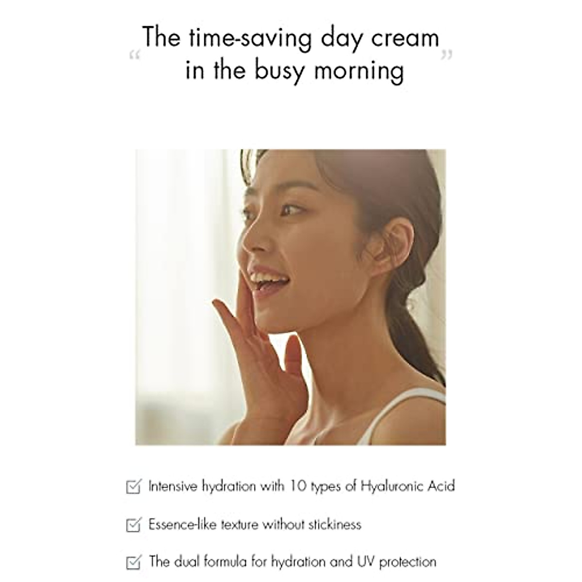 Dr.Ceuracle Hyal Reyouth Moist Sun SPF 50+ PA++++ㅣMoisturizing, UV Protection, Face & Body ㅣEssence-like Sunscreen without stickiness ㅣThe dual formula for hydration and UV protection