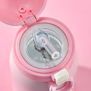 Hysagtek 16 Pcs Thermos Straws Replacement Set for Kids Funtainer 12 Ounce, 6Pcs Thermos Replacement Straws, 6Pcs Silicone Straw Stems, and 3Pcs Straw Cleaning Brushes with Bottle Cleaning Brush