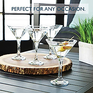 Minteer Formulas Glacier Glass - Milano Collection (Martini Glass (6 oz) - Set of 4)