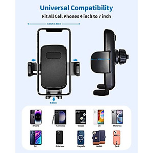 Corefyco Direct Car Phone Mount, Dashboard / Air Vent / Windshield Universal Car Phone Holder, Compatible with iPhone, Samsung, Moto, Huawei, Nokia, LG All Mobile Phones